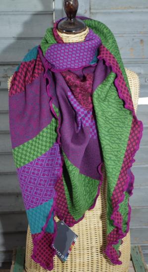 Herzfrohlocken - invero Dreiecktuch Joy cocktail 100% Merinowolle